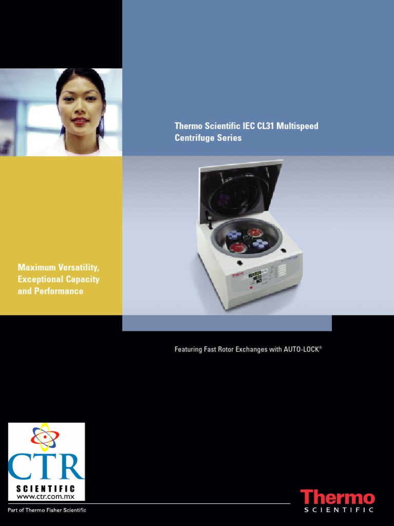 Thermo Scientific IEC CL31 | PDF | Centrifuge | Laboratories