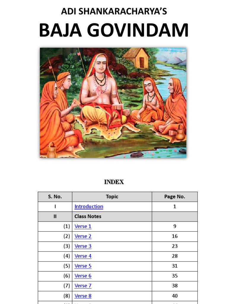 01 Bhaja Govindam Versewise | PDF | Moksha | Hindu Philosophy