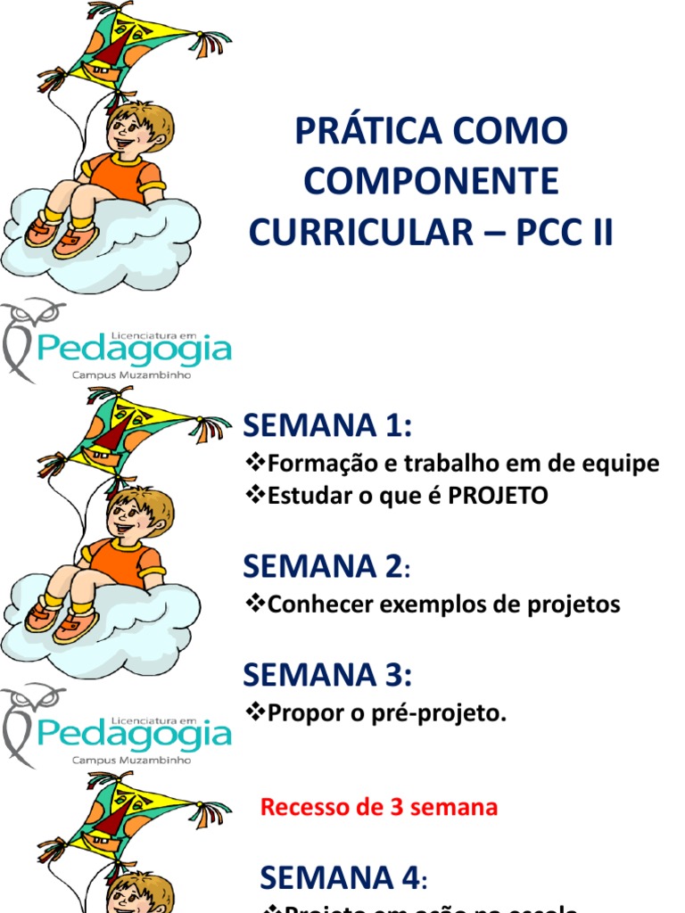 Slides Apresentação PCC Ii | PDF | Pedagogia