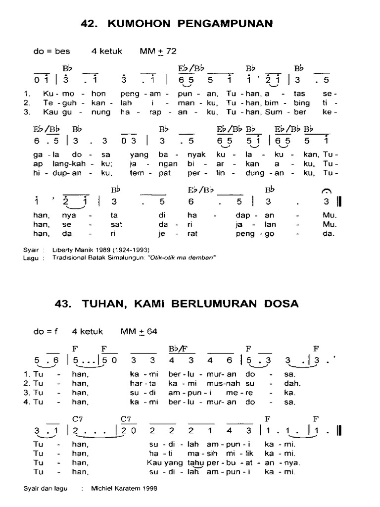 PKJ 42 - Ku Mohon Pengampunan | PDF