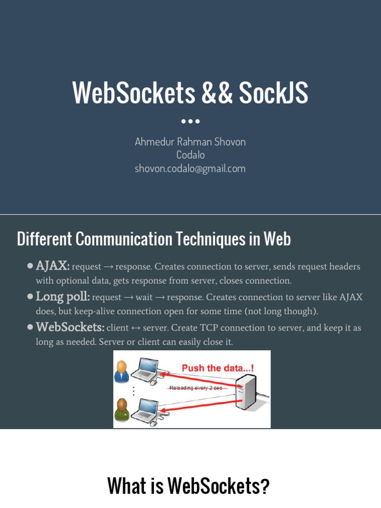 Websockets Andand Sockjs Ahmedur Rahman Shovon Codalo Pdf Ajax Programming Cyberspace