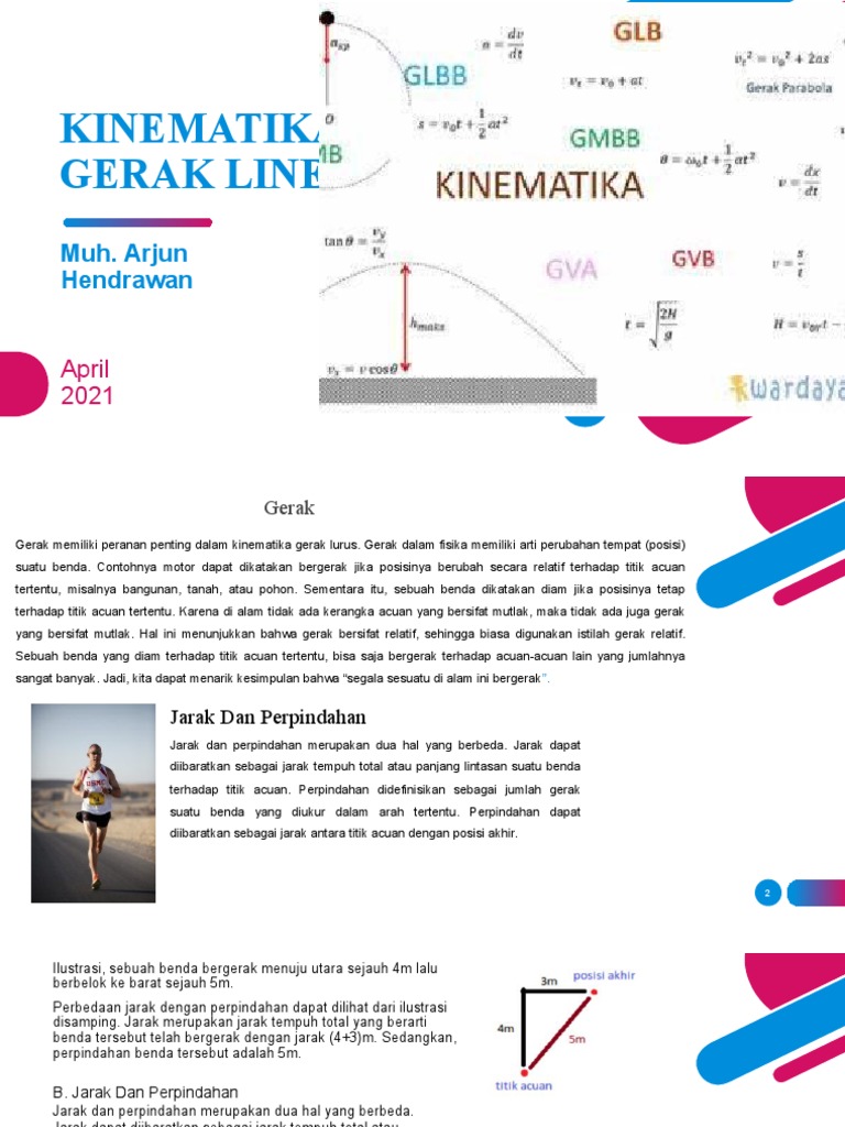 Kinematika Gerak Linear | PDF