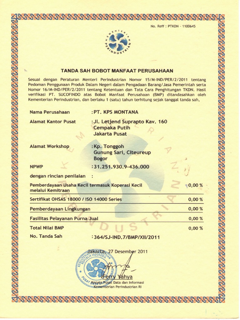 Sertifikasi TKDN | PDF