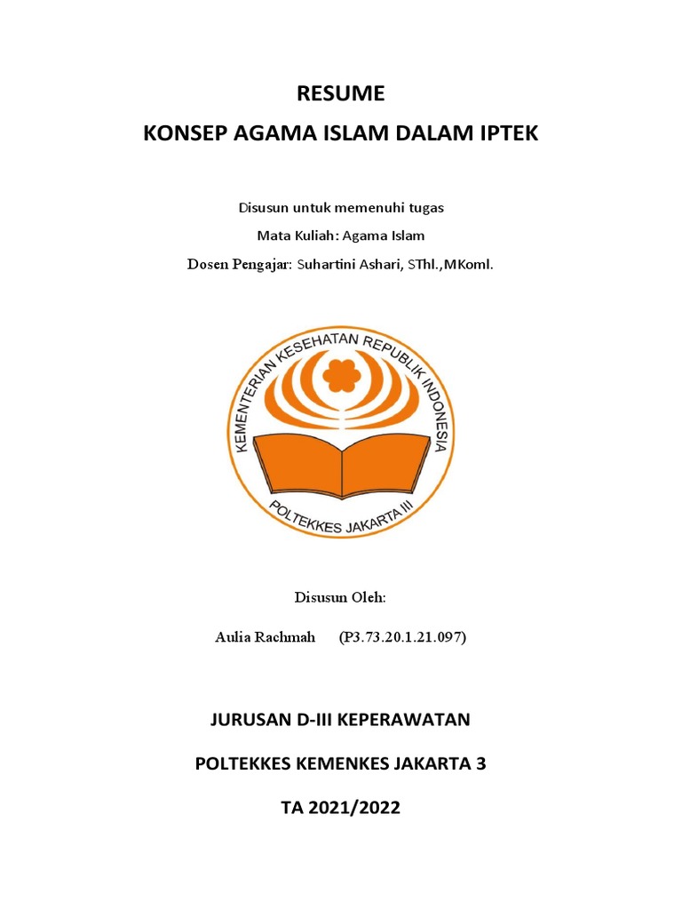 Resume Konsep Agama Islam Dalam IPTEK | PDF | Filsafat | Agama & Spiritualitas