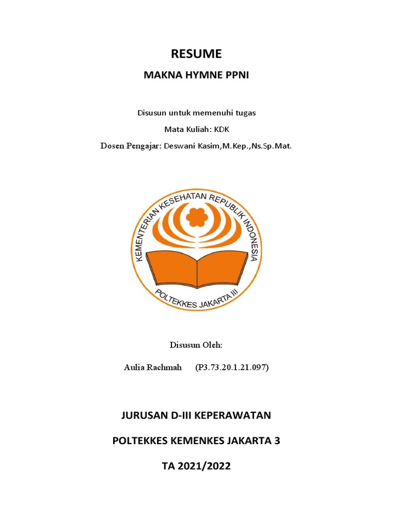 Resume Makna PPNI | PDF | Pengembangan Diri | Kesehatan Holistik
