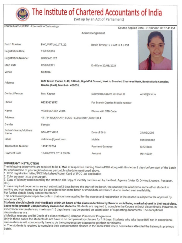 Itt Training Document | PDF | Identity Document