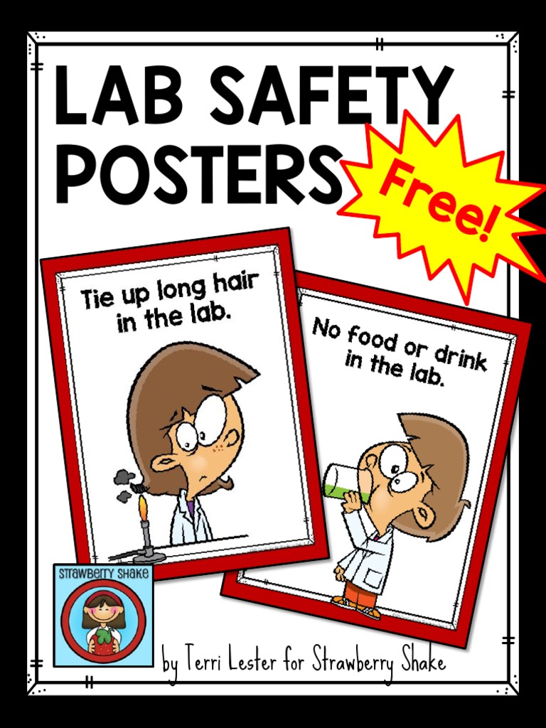 Lab Safety Posters: by Terri Lester For Strawberry Shake | PDF | Career ...