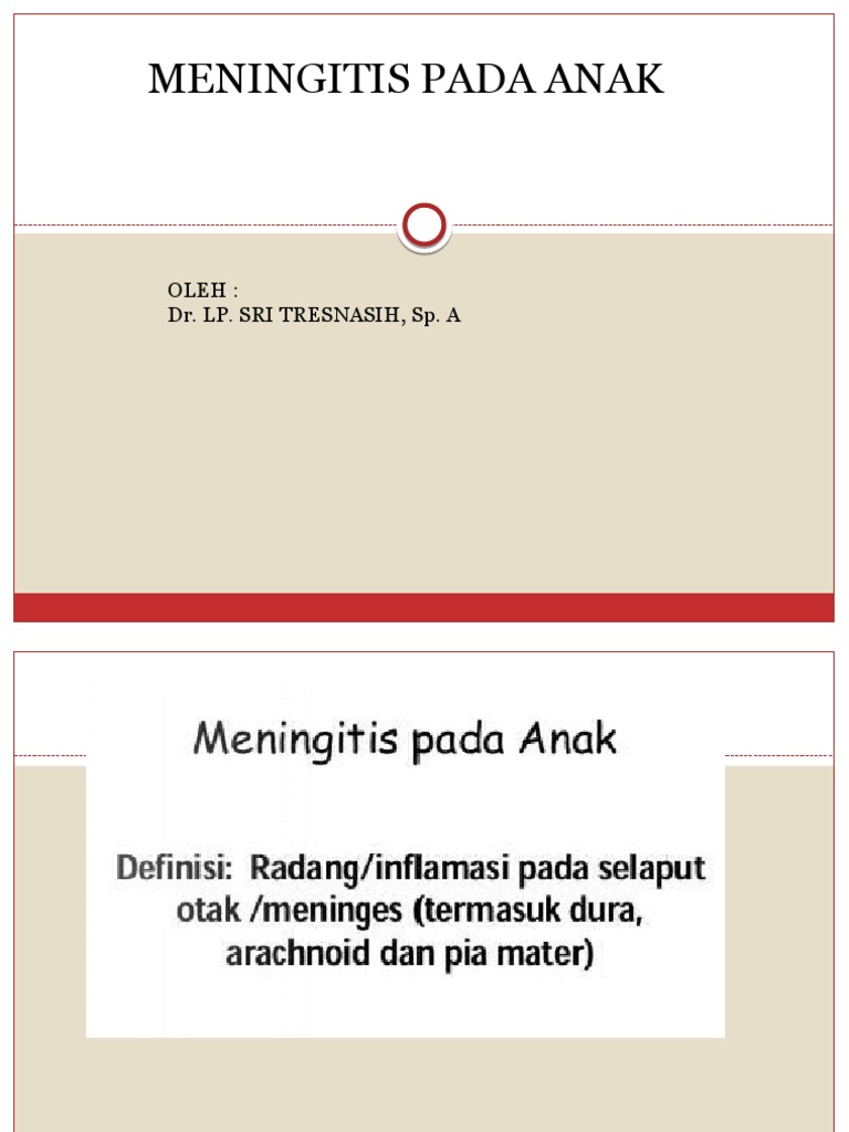 Meningitis Pada Anak 2 | PDF