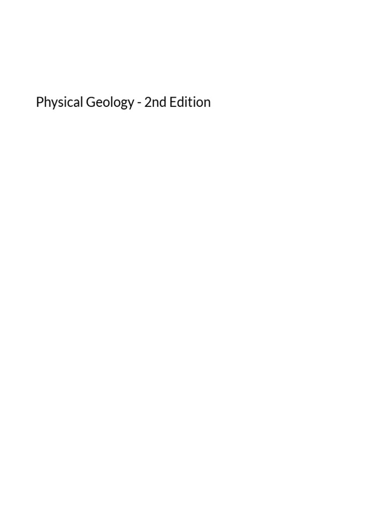 Physical Geology - Earle 2nd Edition | PDF | Rock (Geology) | Plate ...