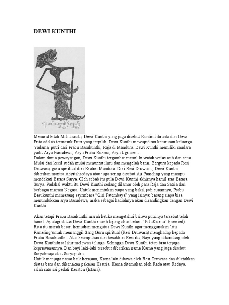 Dewi Kunthi | PDF