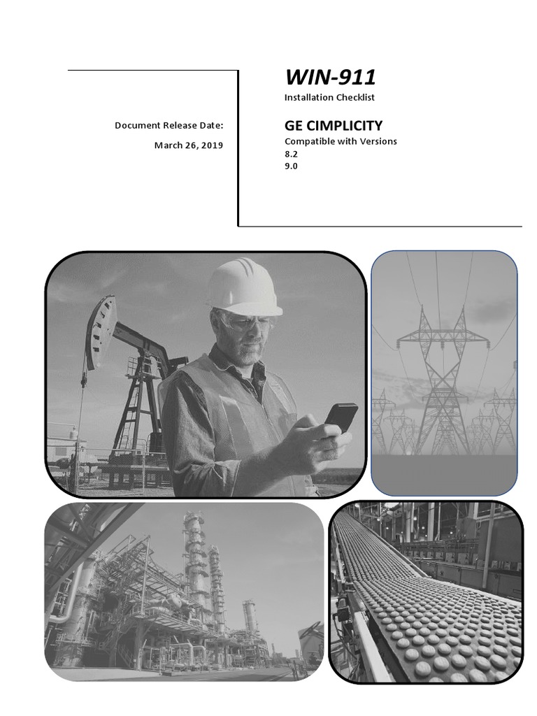 Ge Cimplicity: Installation Checklist Document Release Date: March 26 ...