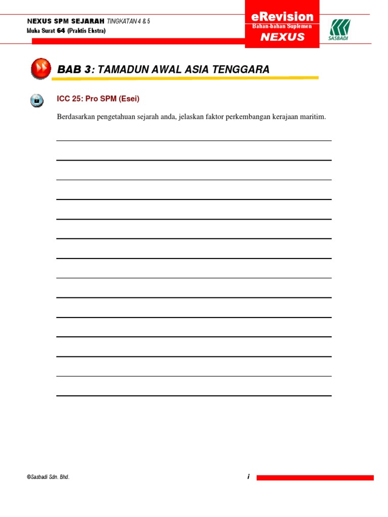 Sejarah Form 1 Notes | PDF
