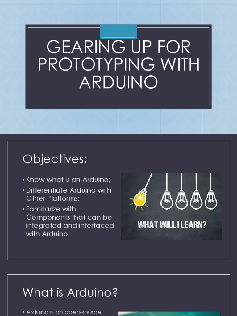 Gearing Up For Prototyping With Arduino | Download Free PDF | Arduino | Resistor