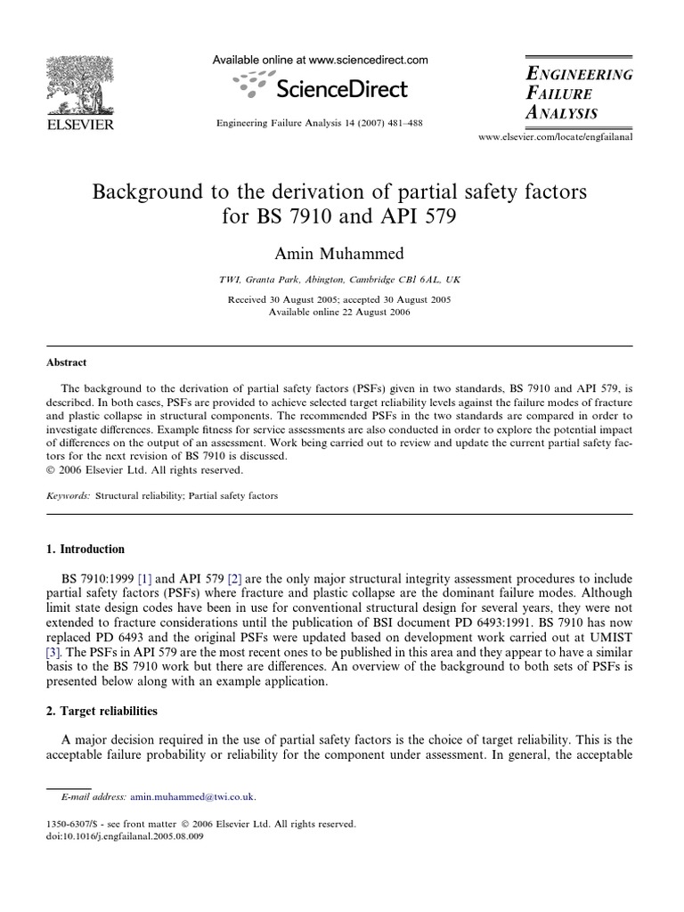 BS 7910 | Download Free PDF | Reliability Engineering | Strength Of ...