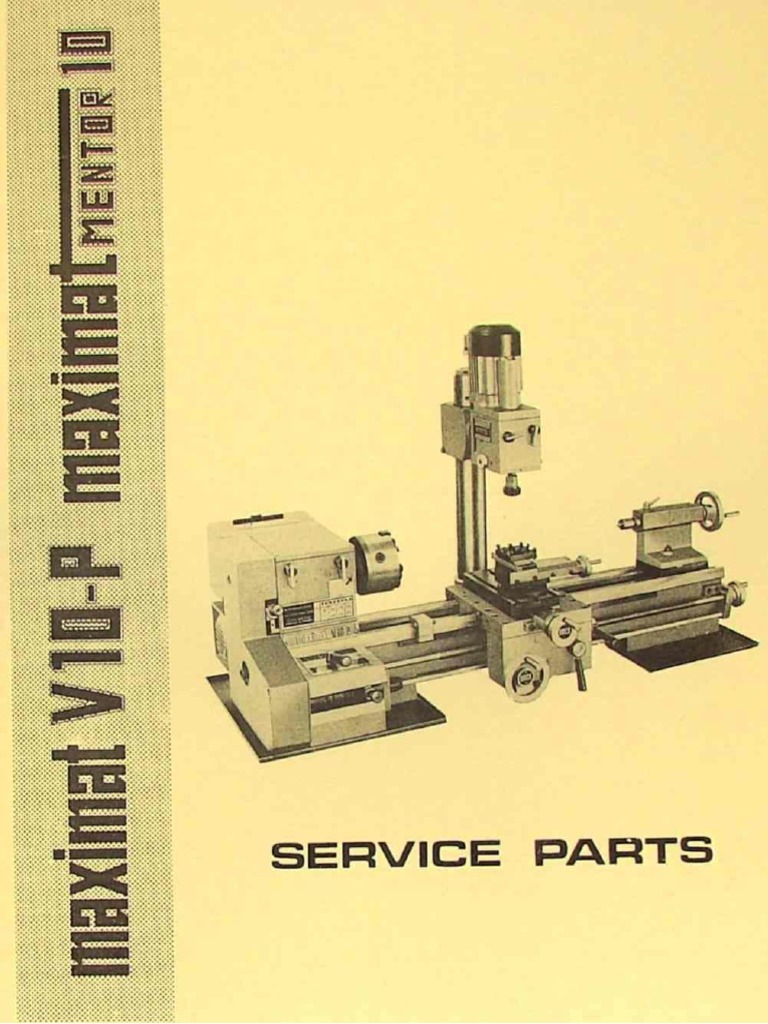 Emco Maximat V10P Service Part Manual | PDF
