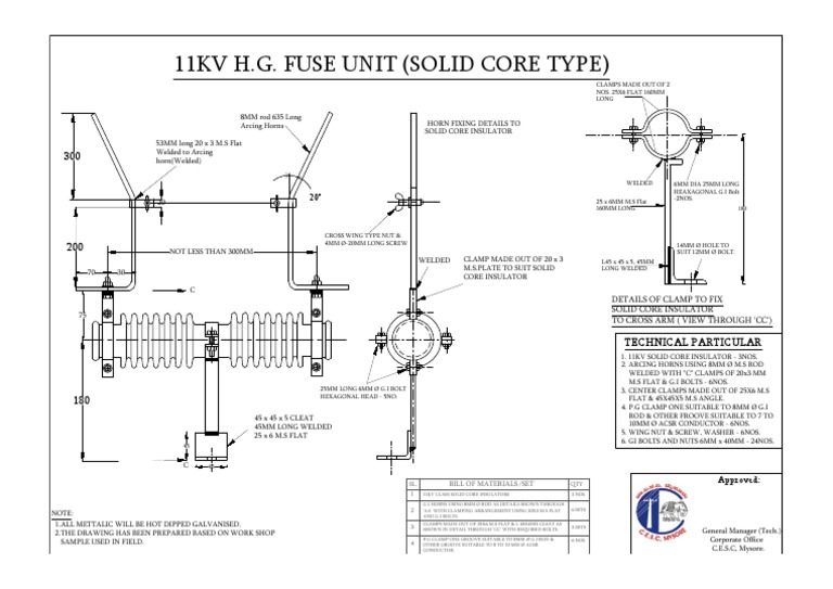 1.11KV H.g.fuse Unit (Solid Core Type) | PDF | Screw | Electrical ...