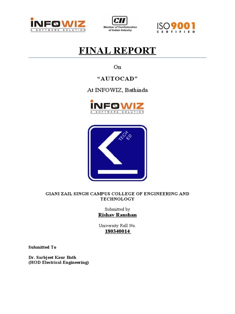 Report Autocad | PDF | Auto Cad | 3 D Computer Graphics