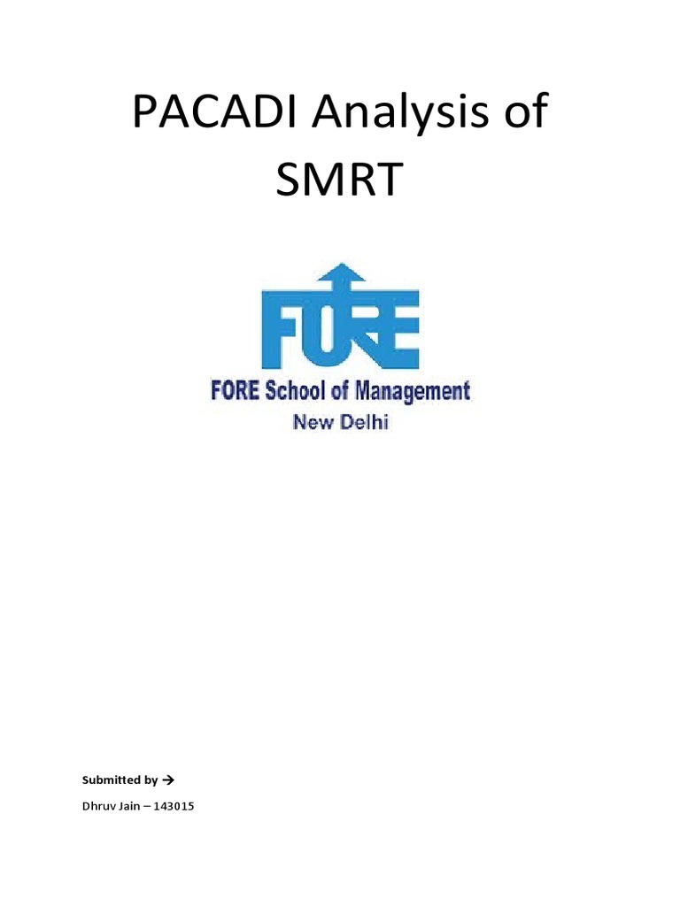 PACADI Analysis of SMRT: Submitted by | PDF | Business | Social Science
