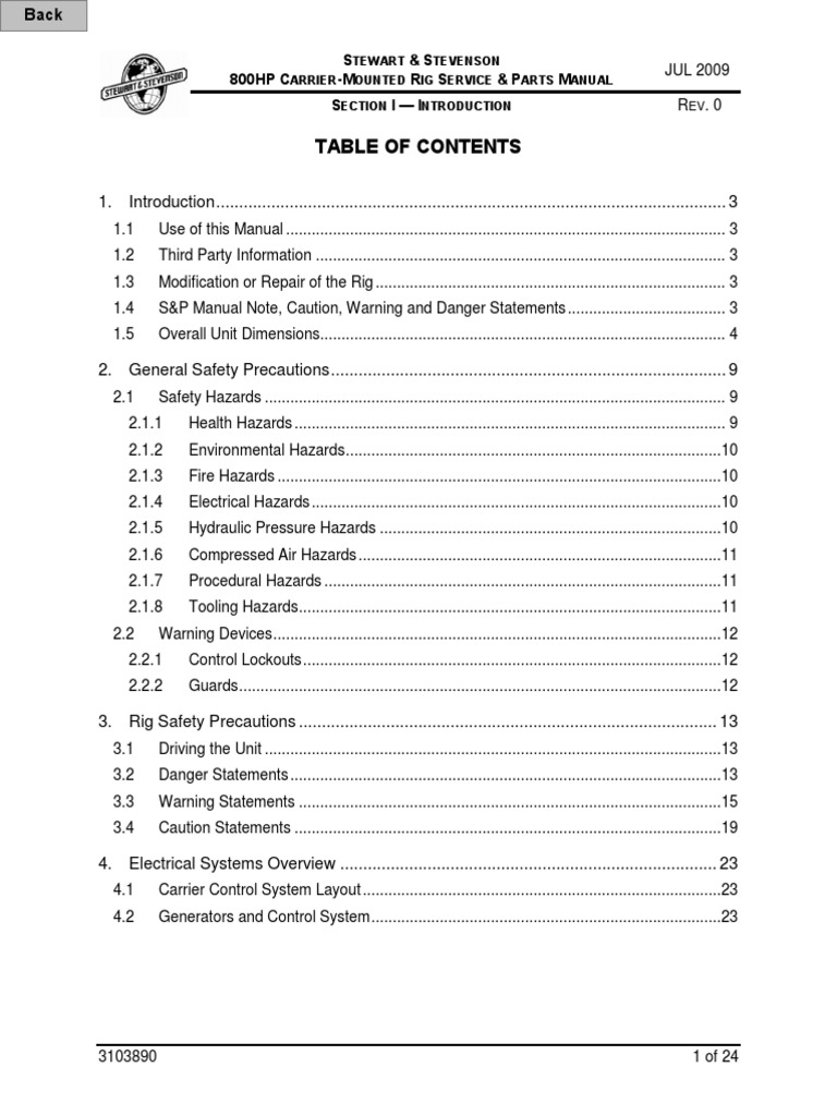 IDC 800HP Self-Prop Drilling Rig S&P CD S1 Intro | PDF | Clutch | Pump