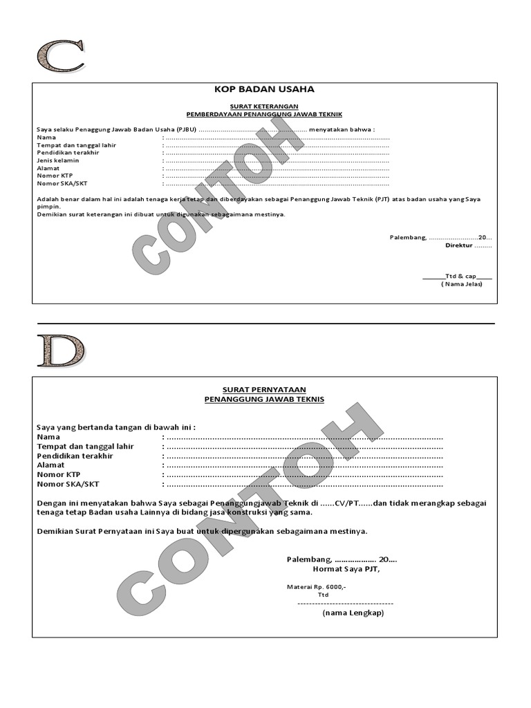 Contoh Lampiran Iujk Baru | PDF