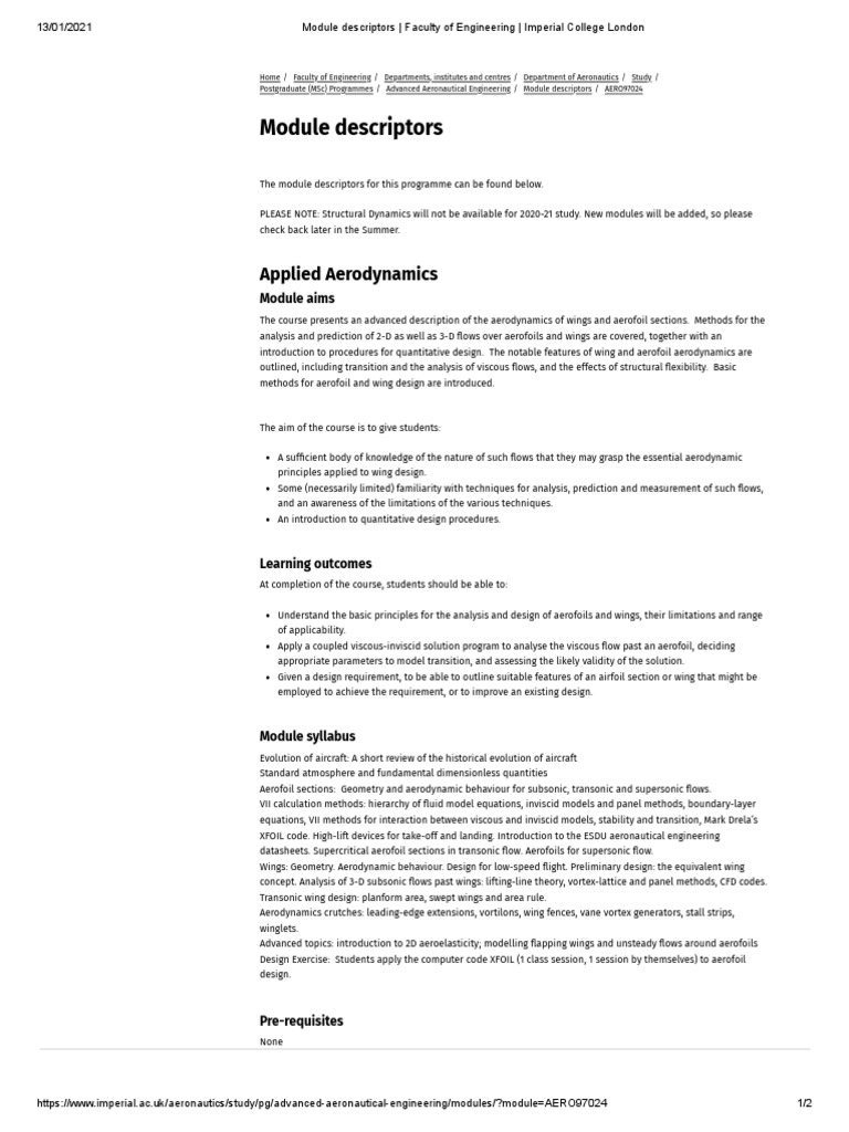 Module Descriptors - Faculty of Engineering - Imperial College London ...