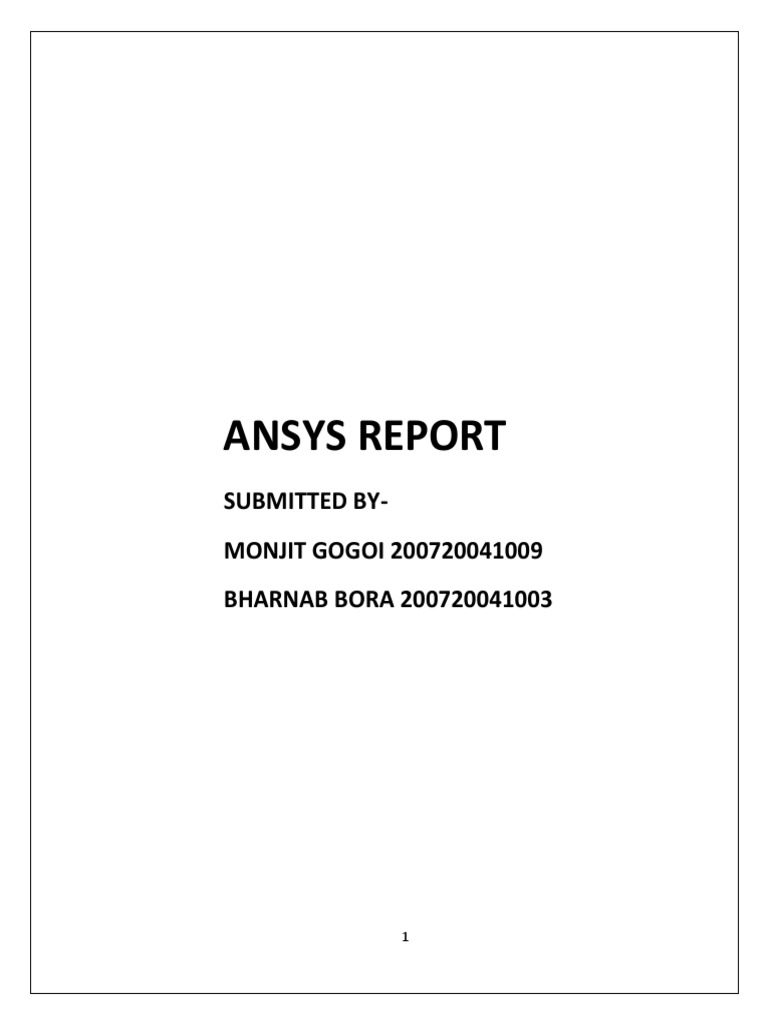 Ansys Assignment | PDF | Buckling | Bending