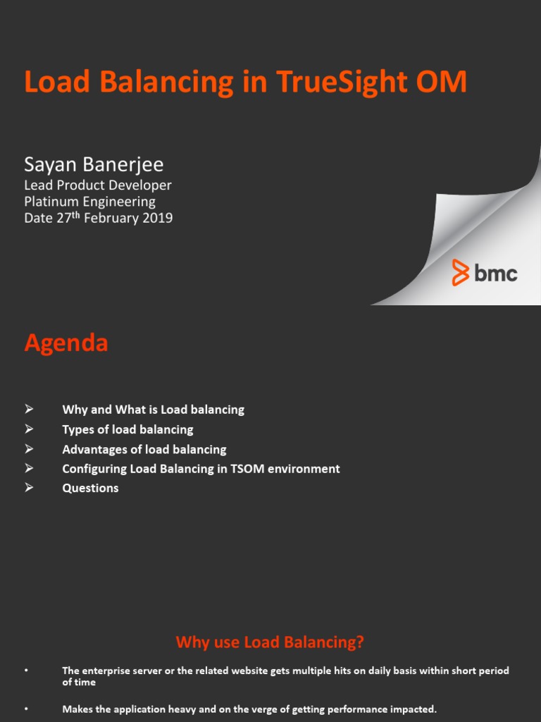 Loadbalancing in TrueSight - 2.5 | PDF | Load Balancing (Computing ...