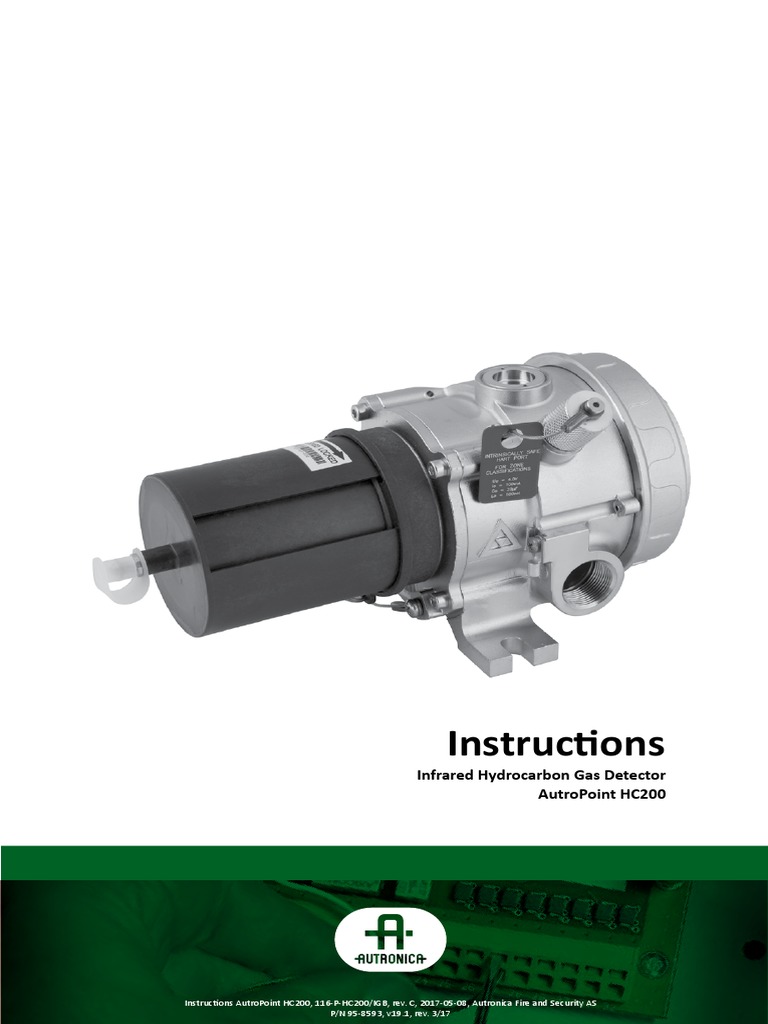 Instructions: Infrared Hydrocarbon Gas Detector Autropoint Hc200 ...