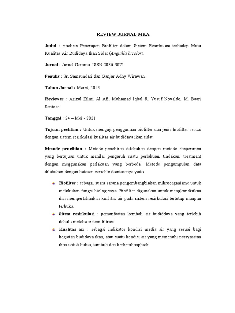 Review Jurnal Mka | PDF | Sains & Matematika