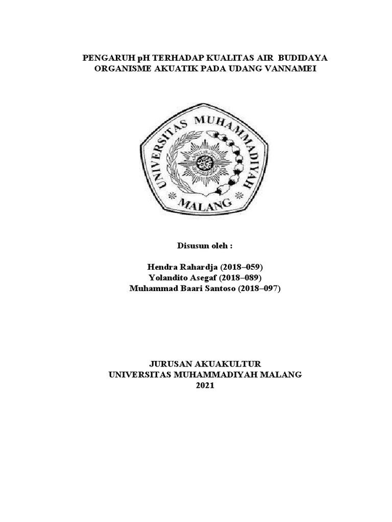Makalah PH Manajemen Kualitas Air | PDF