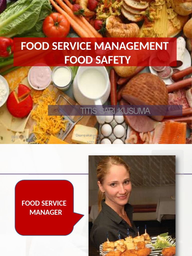 Food Service Management Food Safety: Titis Sari Kusuma | PDF ...