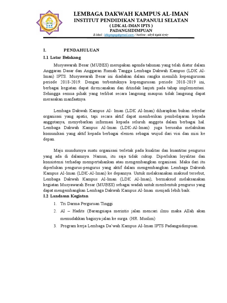 Proposal Mubes | PDF