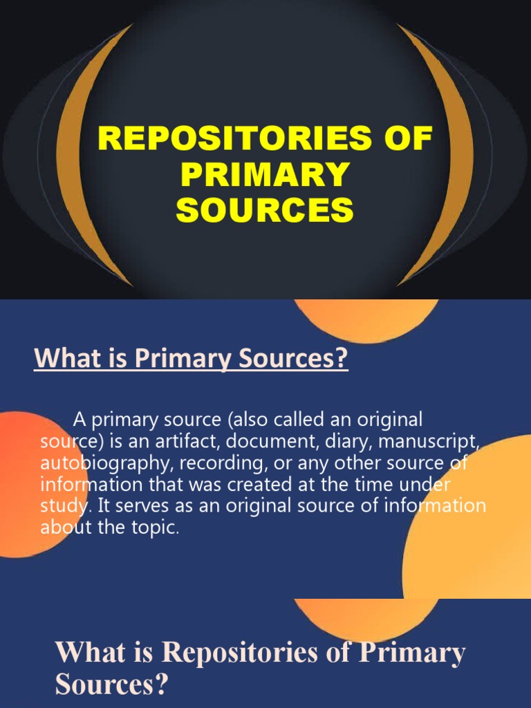 Repositories of Primary Sources | PDF