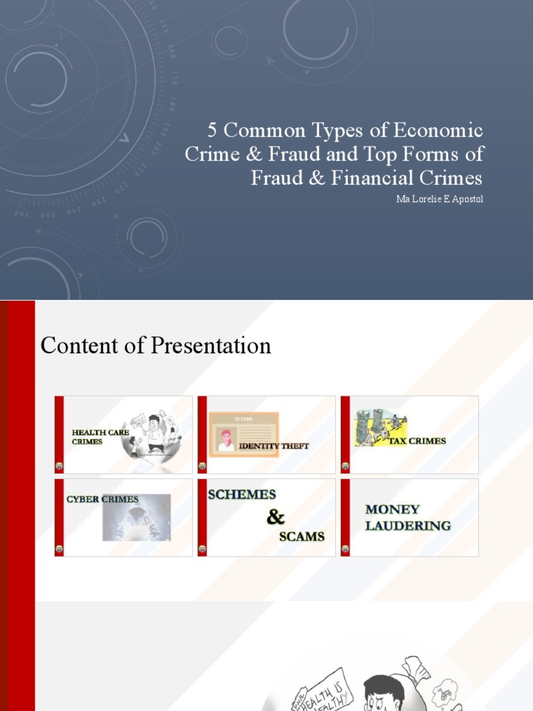 5 Common Types of Economic Crime & Fraud | PDF | Cybercrime | Identity ...