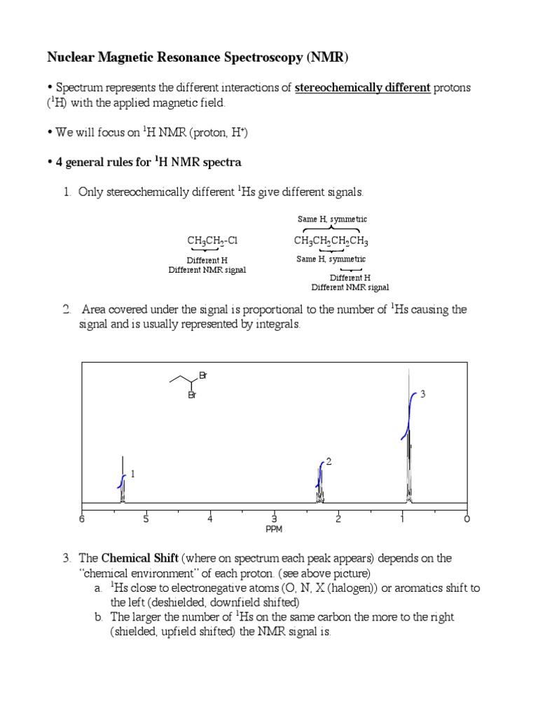 Basic NMR Rules | PDF | Proton Nuclear Magnetic Resonance | Nuclear ...
