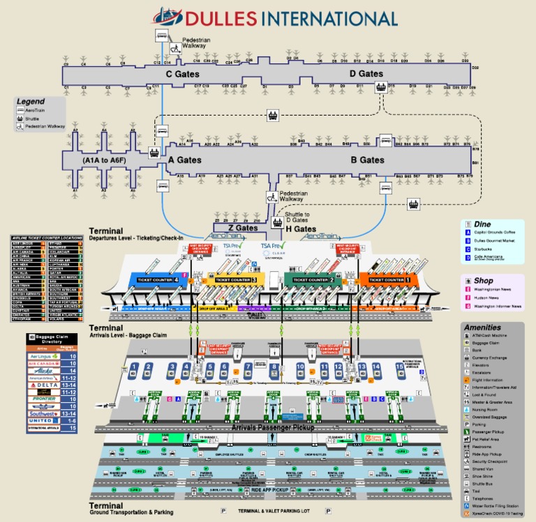 Washington Dulles Airport Map | PDF | Lyft | Taxicab