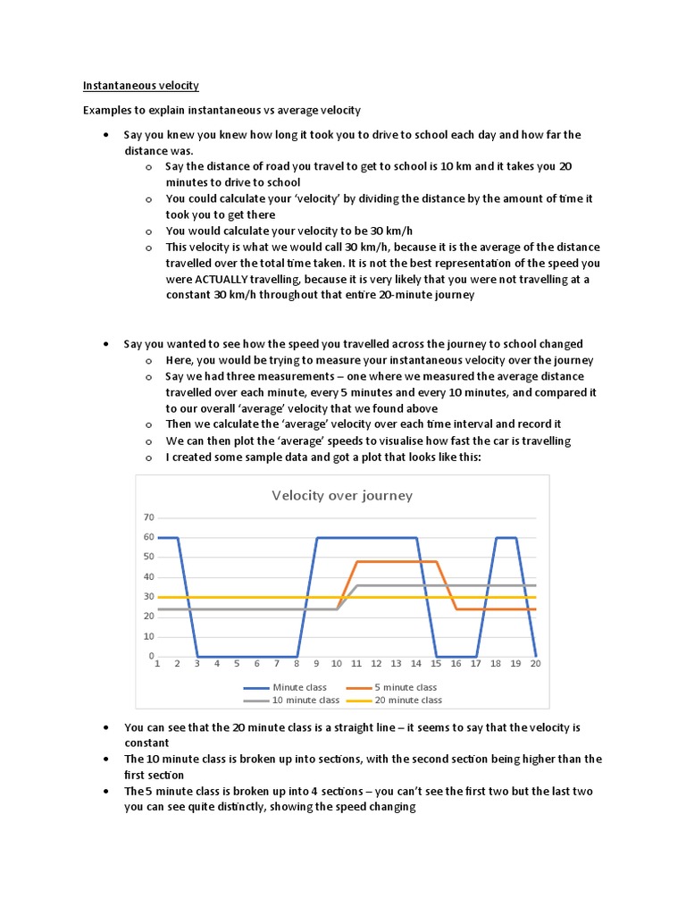 Instantaneous Velocity Explanation | PDF | Speed | Velocity