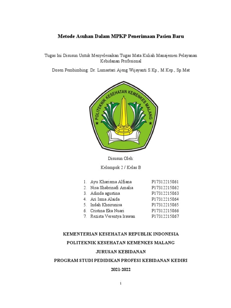 Kel 2 MPKP Penerimaan Pasien Baru | PDF