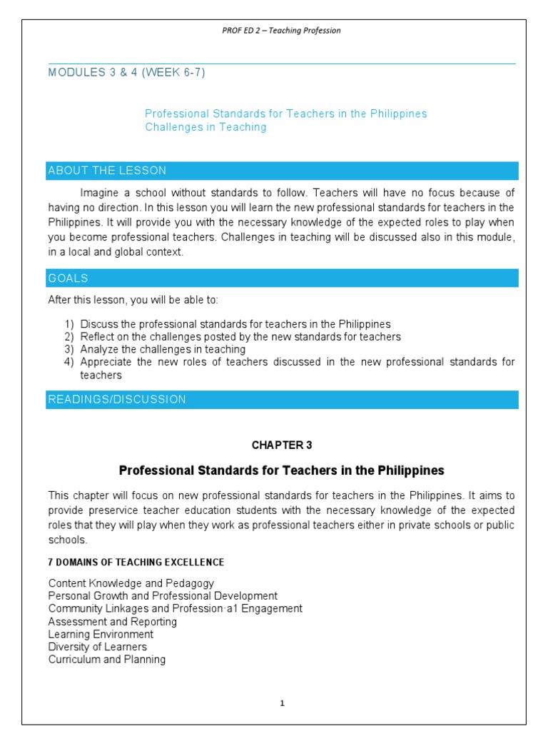 PROFED2-Teaching Profession Module 3 | PDF | Educational Technology ...
