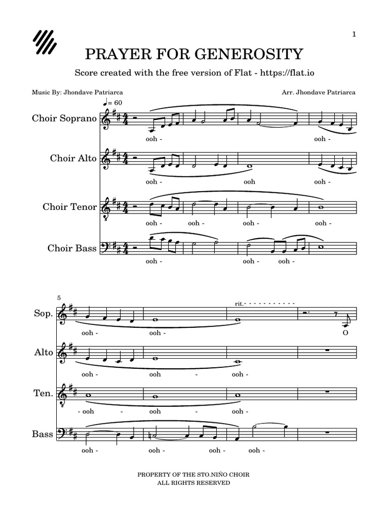 Prayer For Generosity | PDF | Pitch (Music) | Human Voice