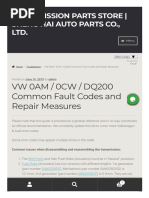 7-Speed Dual Clutch Gearbox 0CJ, 0CK, 0CL, 0DN, 0DP | PDF | Manual ...