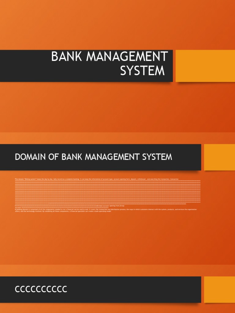 Bank Management System | PDF