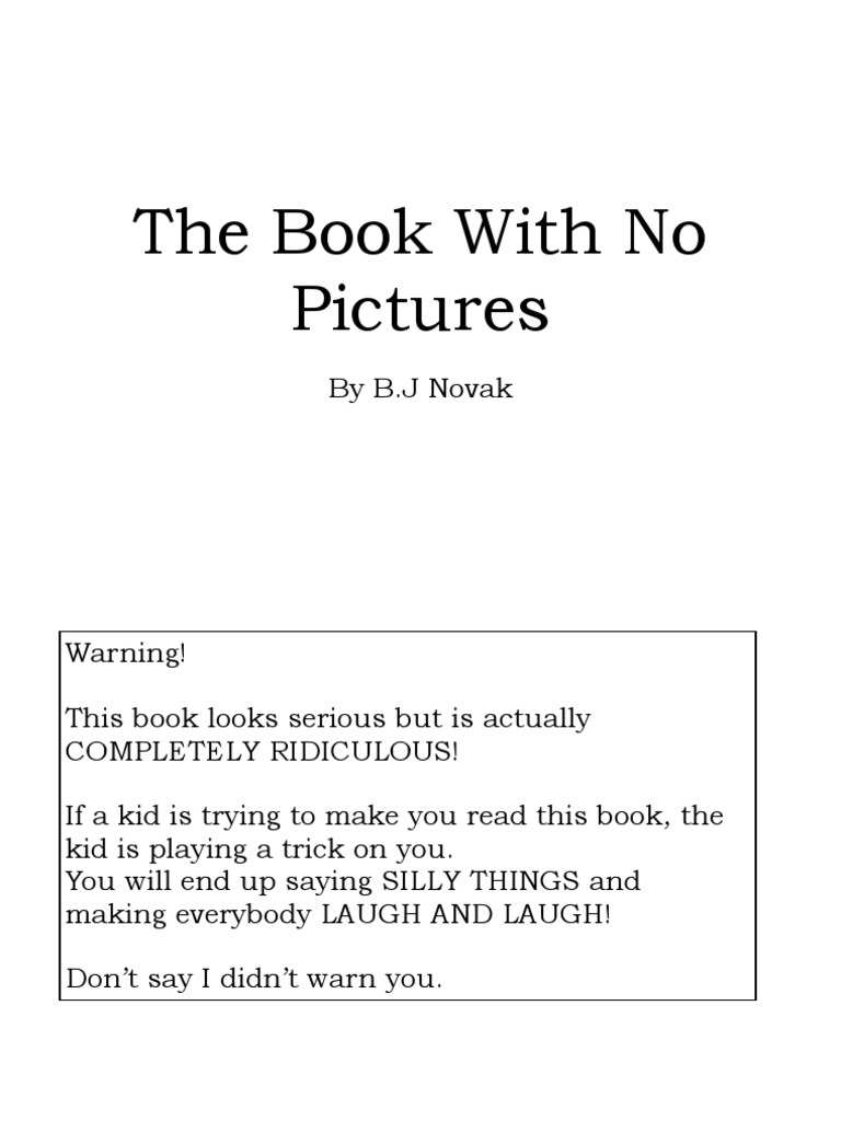 The Book With No Pictures Explained | PDF | General Fiction