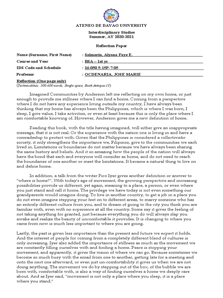 Reflection Paper 2 | PDF