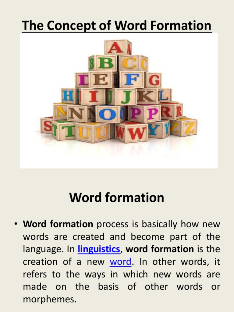 The Concept of Word Formation | PDF | Word | Vocabulary