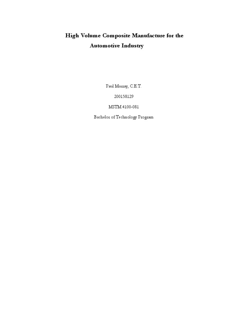 Composites For Automotive Industry | Download Free PDF | Composite ...