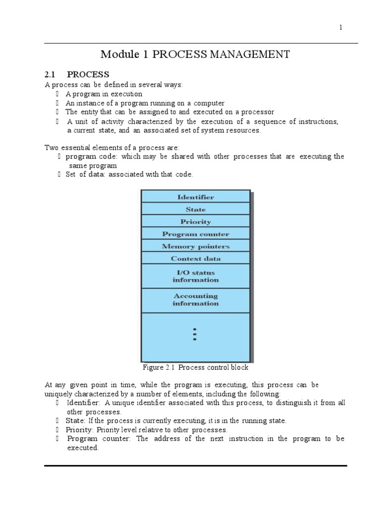 A Detailed Explanation of Process Management Concepts Including Process ...