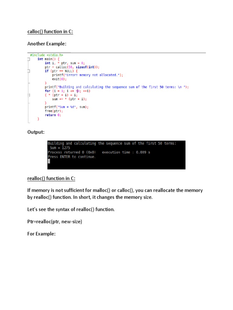 Realloc Function, Free Function, Dangling Pointers in C - 1623996352339 ...