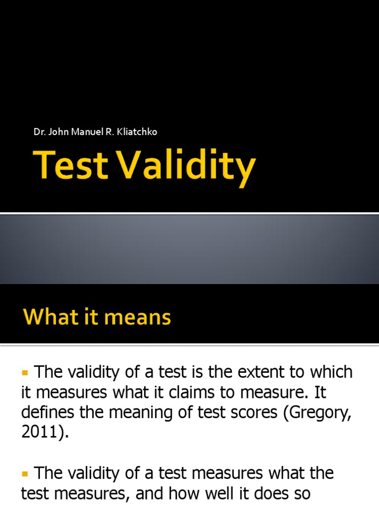 Test Validity 2 | PDF | Validity (Statistics) | Psychopathy