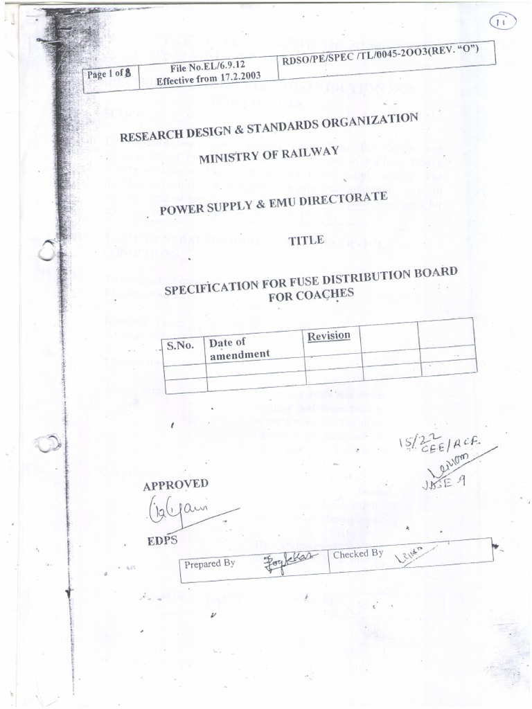 Terminal Board Assy Specs & DRG Rdso | PDF
